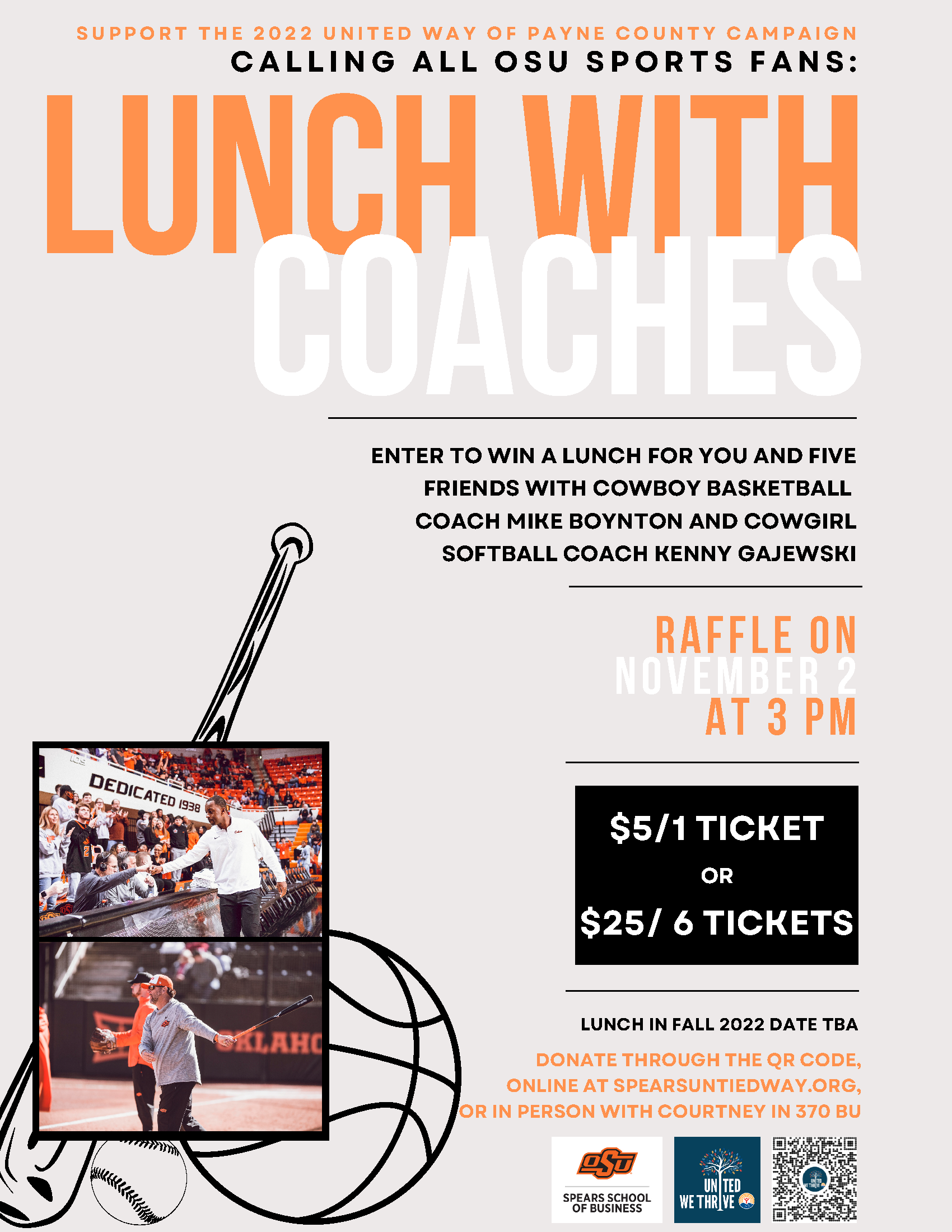 Lunch With Coaches Raffle - OSU Spears School of Business | United Way ...